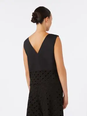 Max Mara Poplin And Macramé Lace Top