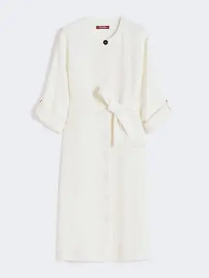 Max Mara Faded Linen Dress - Natural