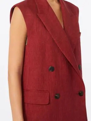 Max Mara Linen Twill Gilet