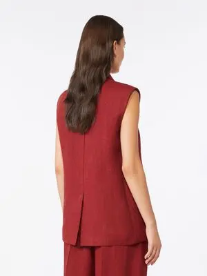 Max Mara Linen Twill Gilet
