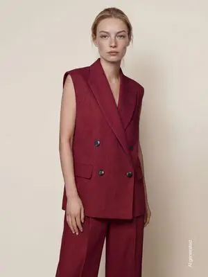 Max Mara Linen Twill Gilet