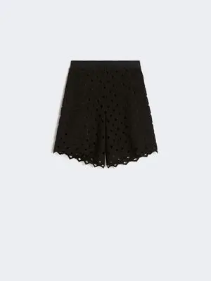 Max Mara Macramé Jersey Bermuda Shorts - Black
