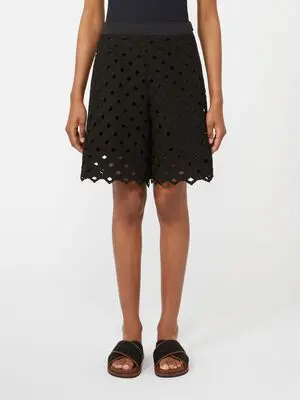 Max Mara Macramé Jersey Bermuda Shorts