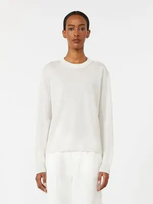 Max Mara Linen Yarn Crew-neck Sweater - Milk