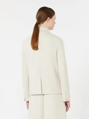 Max Mara Double-breasted Scuba Jersey Jacket