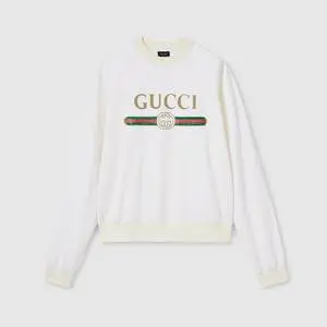 Gucci Cashmere Blend Jersey Sweatshirt - White