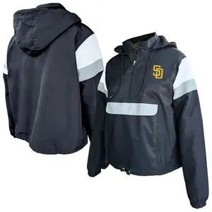 Profile San Diego Padres Anorak Hoodie Quarter-zip Pullover - Black