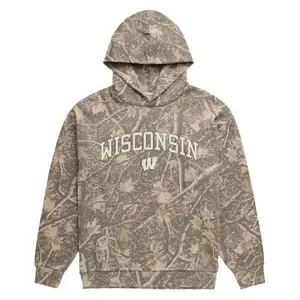 USCAPE APPAREL Wisconsin Badgers Back Bay Fleece Hoodie - Camo