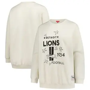 Mitchell & Ness Detroit Lions Shooting Star Sweatshirt - Cream