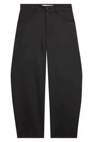 Séfr Gino Barrel Leg Trousers - Fine Black Wool