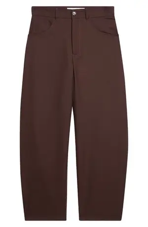 Séfr Gino Barrel Leg Trousers - Fine Sludge Wool