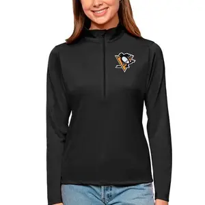ANTIGUA Pittsburgh Penguins Tribute Quarter-zip Pullover Top