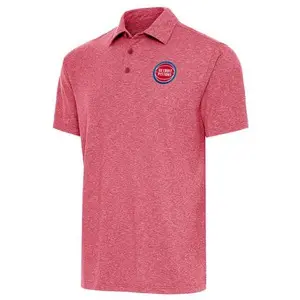 ANTIGUA Detroit Pistons Par Polo - Heather Red