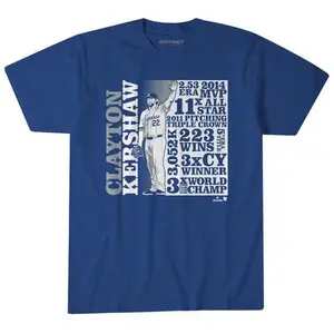 BREAKINGT Clayton Kershaw Los Angeles Dodgers Goat List T-shirt - Royal