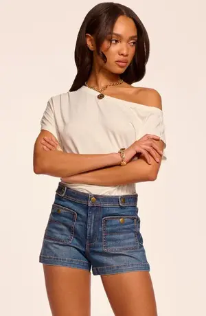 Ramy Brook Gemma High Waist Denim Shorts