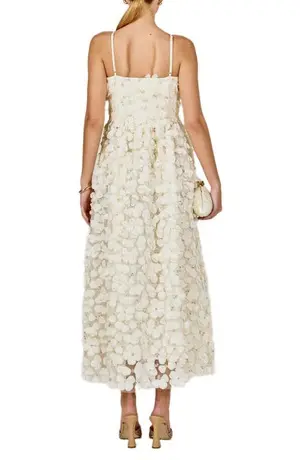 Endless Rose 3-d Sequin Floral Maxi Dress