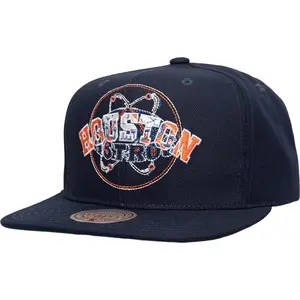 Mitchell & Ness Houston Astros Double Up Snapback Hat - Navy