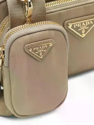 Prada Triangle-logo Cross-body Bag - Neutrals