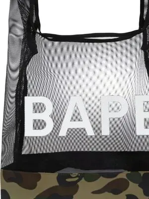 A BATHING APE 1st Camo Mesh Tote - Green
