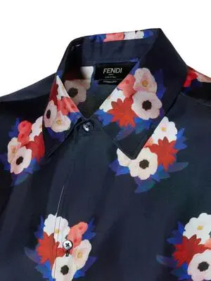 Fendi Floral Print Shirt - Blue