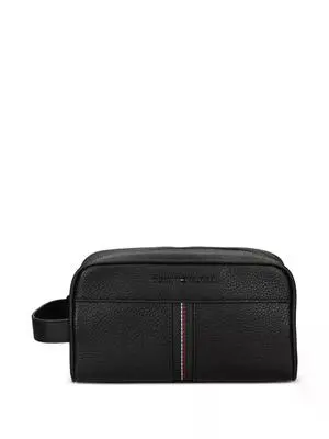 Tommy Hilfiger Textured Stripe Wash Bag - Black