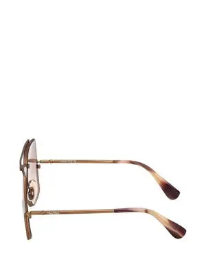 Max Mara Geometric-frame Sunglasses - Brown