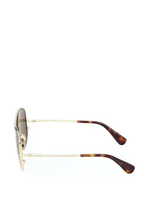 Max Mara Pilot-frame Sunglasses - Gold