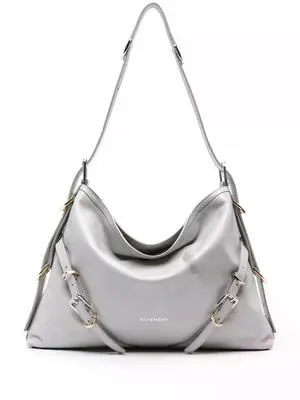 Givenchy Medium Voyou Leather Shoulder Bag - Grey