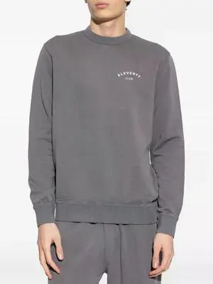 Eleventy Logo-print Crewneck Sweatshirt