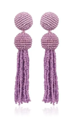 Oscar De La Renta Gradient Tassel Earrings Purple