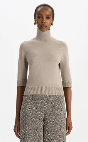 Oscar De La Renta Turtleneck Wool Sweater