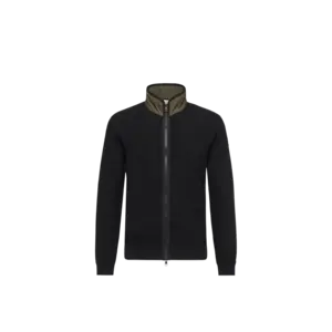 Moncler Zip-up Cotton Cardigan - Black