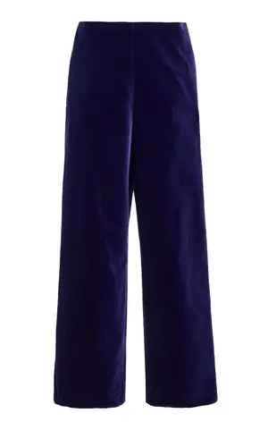 COLLEEN ALLEN Tailored Velvet Pants - Purple