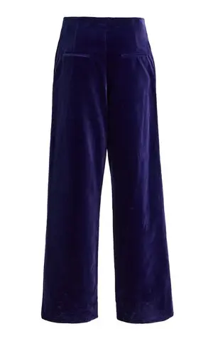 COLLEEN ALLEN Tailored Velvet Pants - Purple