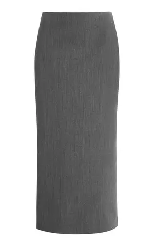 COLLEEN ALLEN Tailored Panel Midi Skirt - Grey