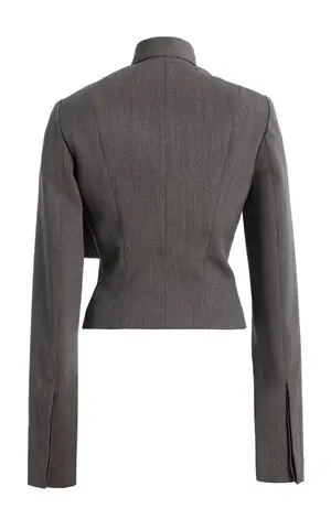 COLLEEN ALLEN Tailored Scarf Jacket - Grey