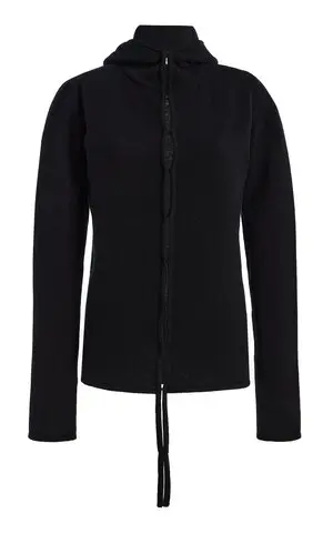 COLLEEN ALLEN Hooded Merino Wool Jacket - Black