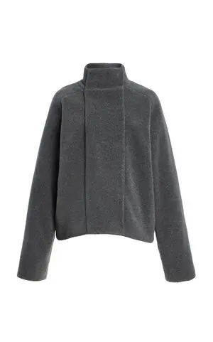 COLLEEN ALLEN High-collar Fleece Raglan Jacket