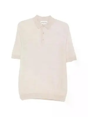 Eric Bompard Micro-stripe Polo Shirt - Neutrals