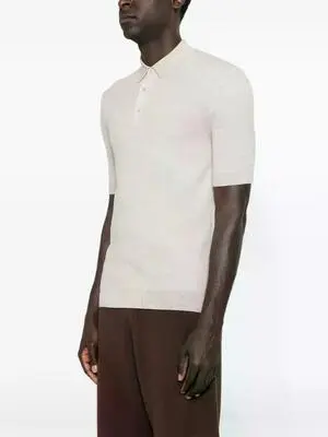 Eric Bompard Micro-stripe Polo Shirt - Neutrals