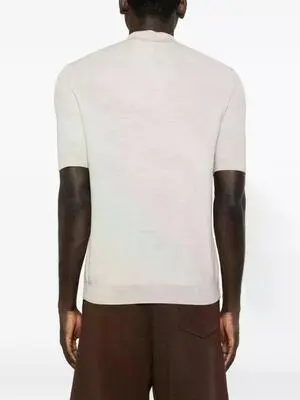 Eric Bompard Micro-stripe Polo Shirt - Neutrals