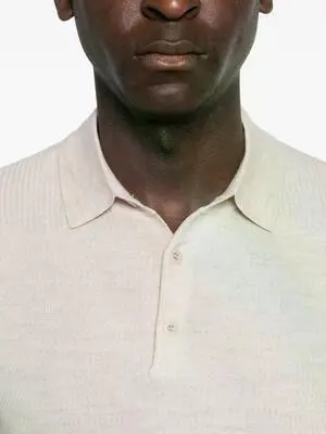 Eric Bompard Micro-stripe Polo Shirt - Neutrals