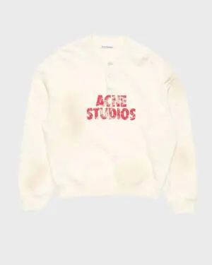 Acne Studios Sweatshirt Fleece Logo - Offwhite