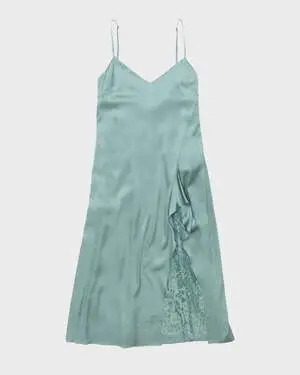 Acne Studios Dress Satin Slip - Sage