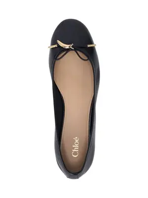 Chloé Iris' Bow Ballet Flats - Black