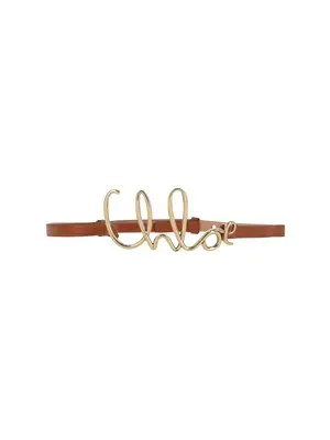 Chloé 'iconic' Thin Belt Brown