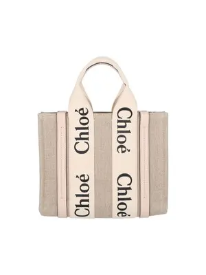 Chloé Small "woody" Tote Bag - Pink