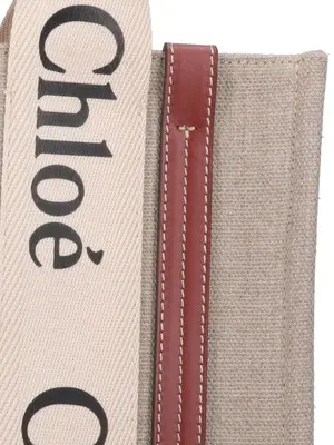 Chloé Woody Small Tote Bag - White