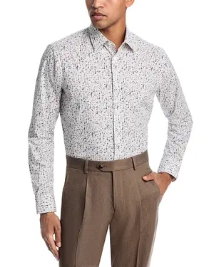 Paul Smith Tailored Fit Garden Print Shirt - Lilac