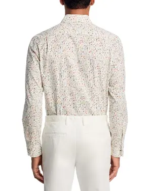 Paul Smith Tailored Fit Garden Print Shirt - Orange